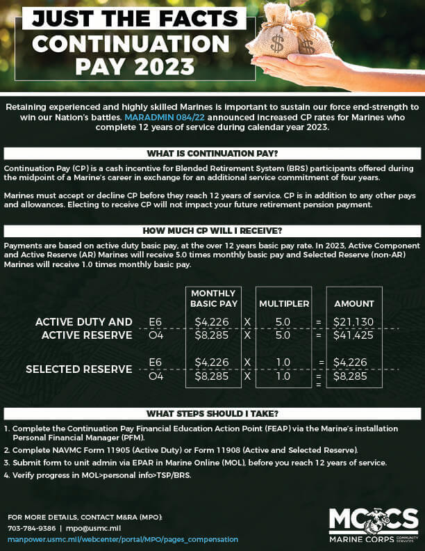 Just the Facts - Continuation Pay