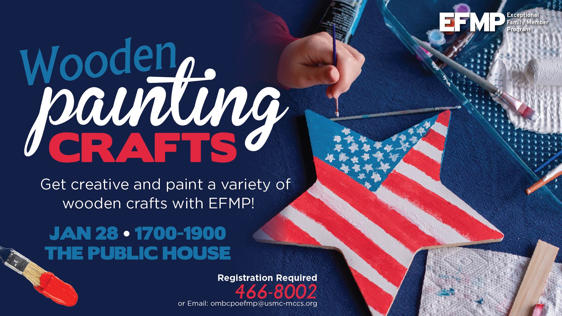 MCCS EFMP Wooden Painting Crafts