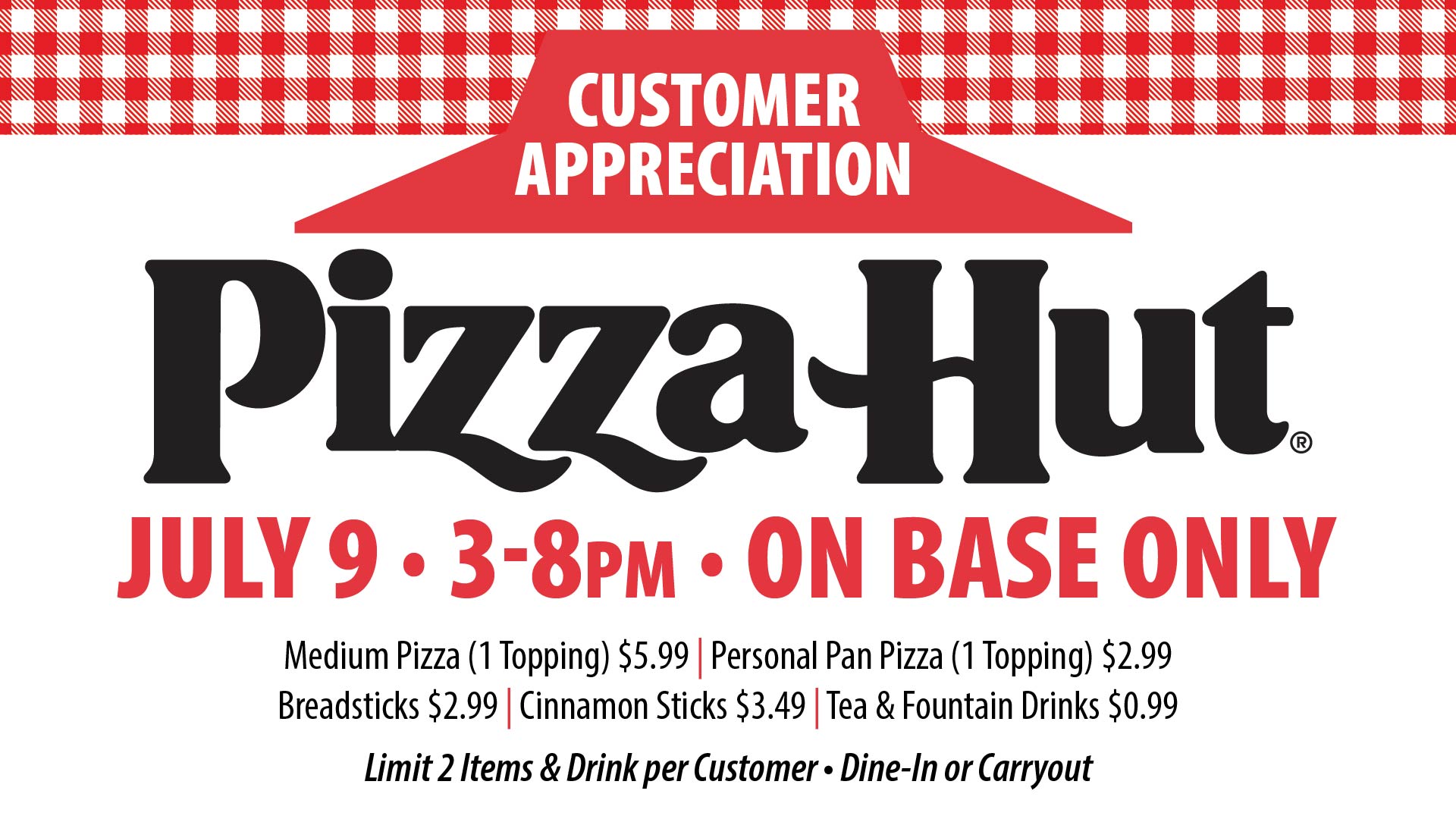 MCCS Pizza Hut Military Appreciation