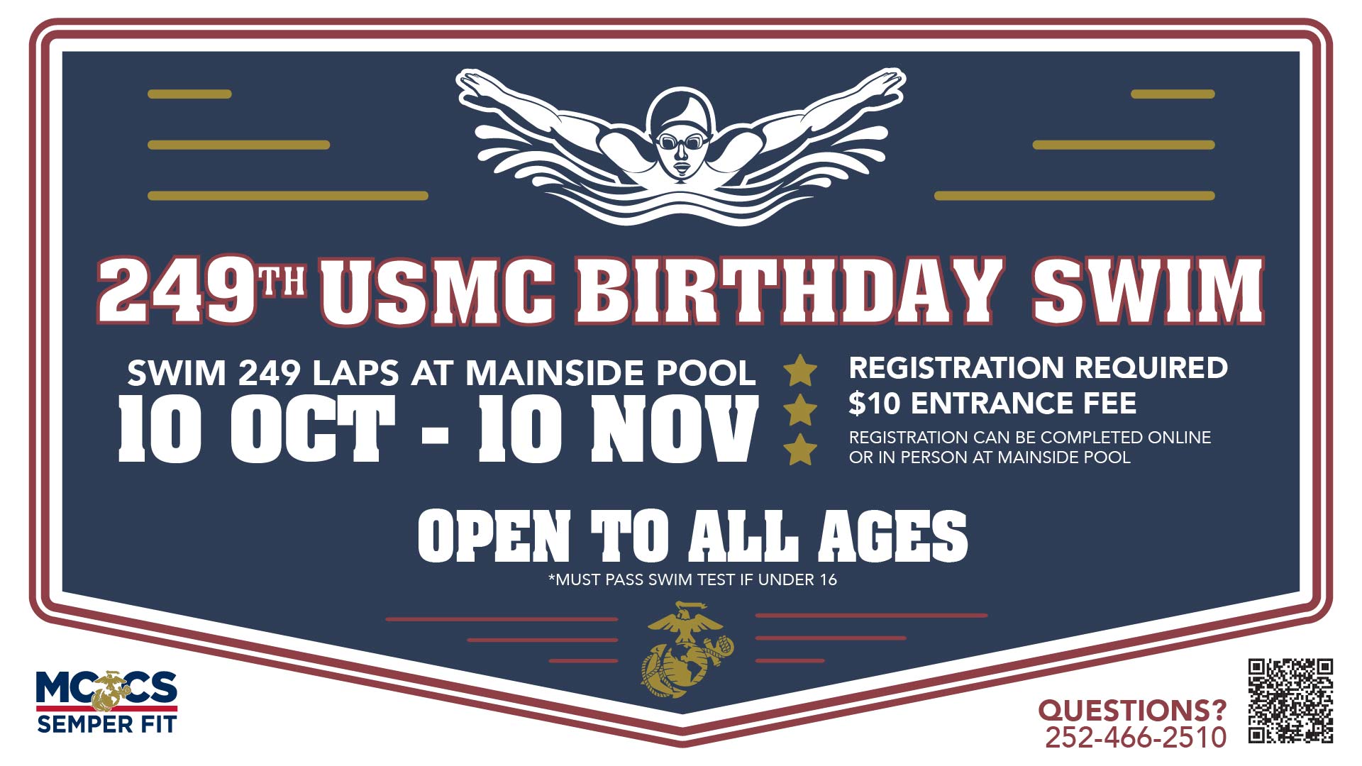 MCCS 249th USMC Birthday Swim