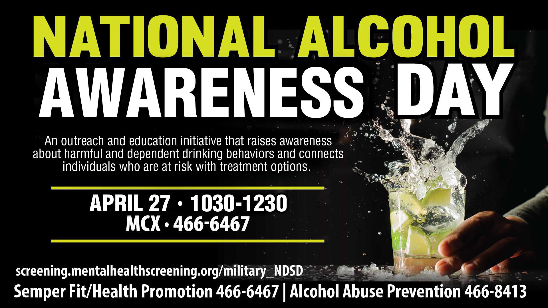 MCCS National Alcohol Awareness Day