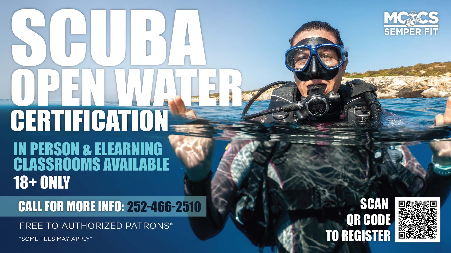 MCCS Open Water Diver Certification - In Person