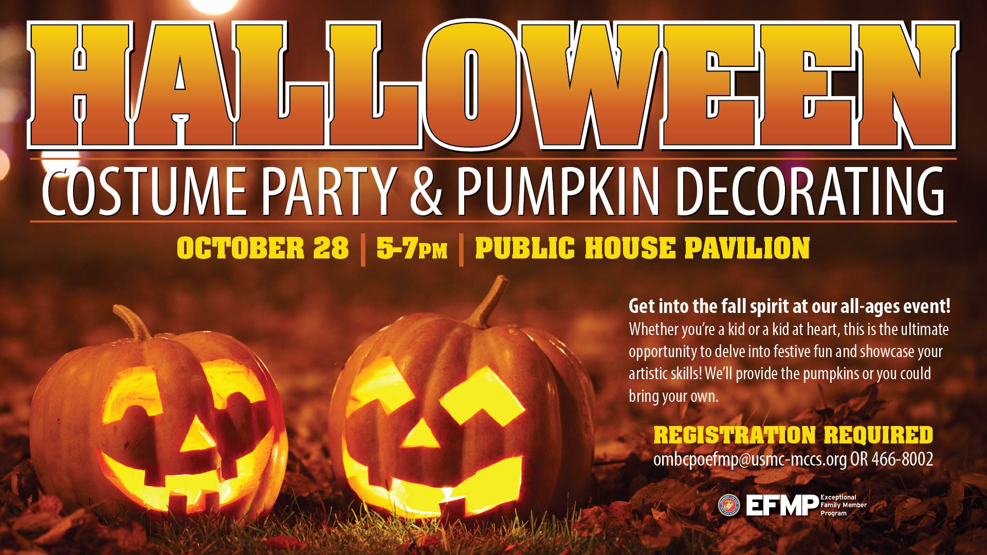 MCCS Halloween Costume Party & Pumpkin Decorating