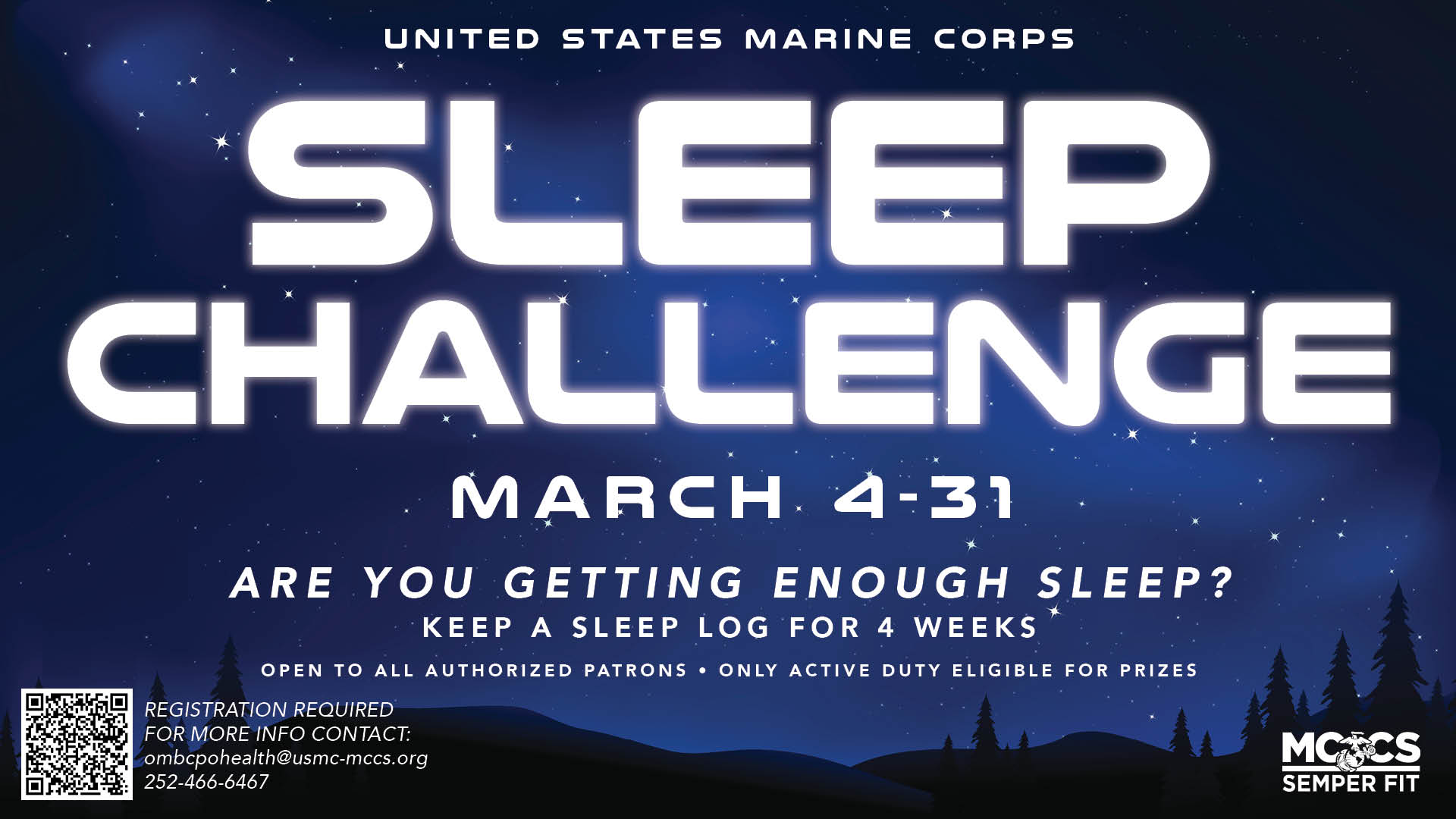 MCCS USMC Sleep Challenge