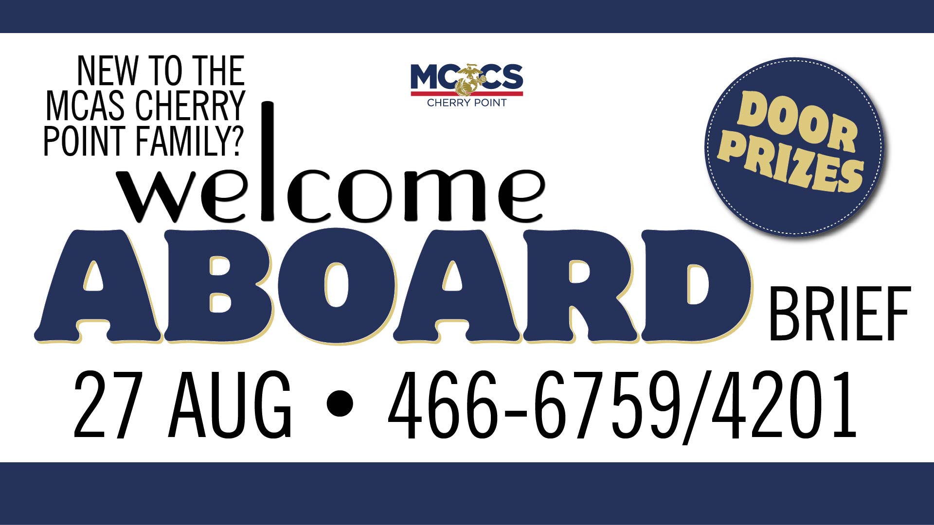 MCCS Welcome Aboard Brief