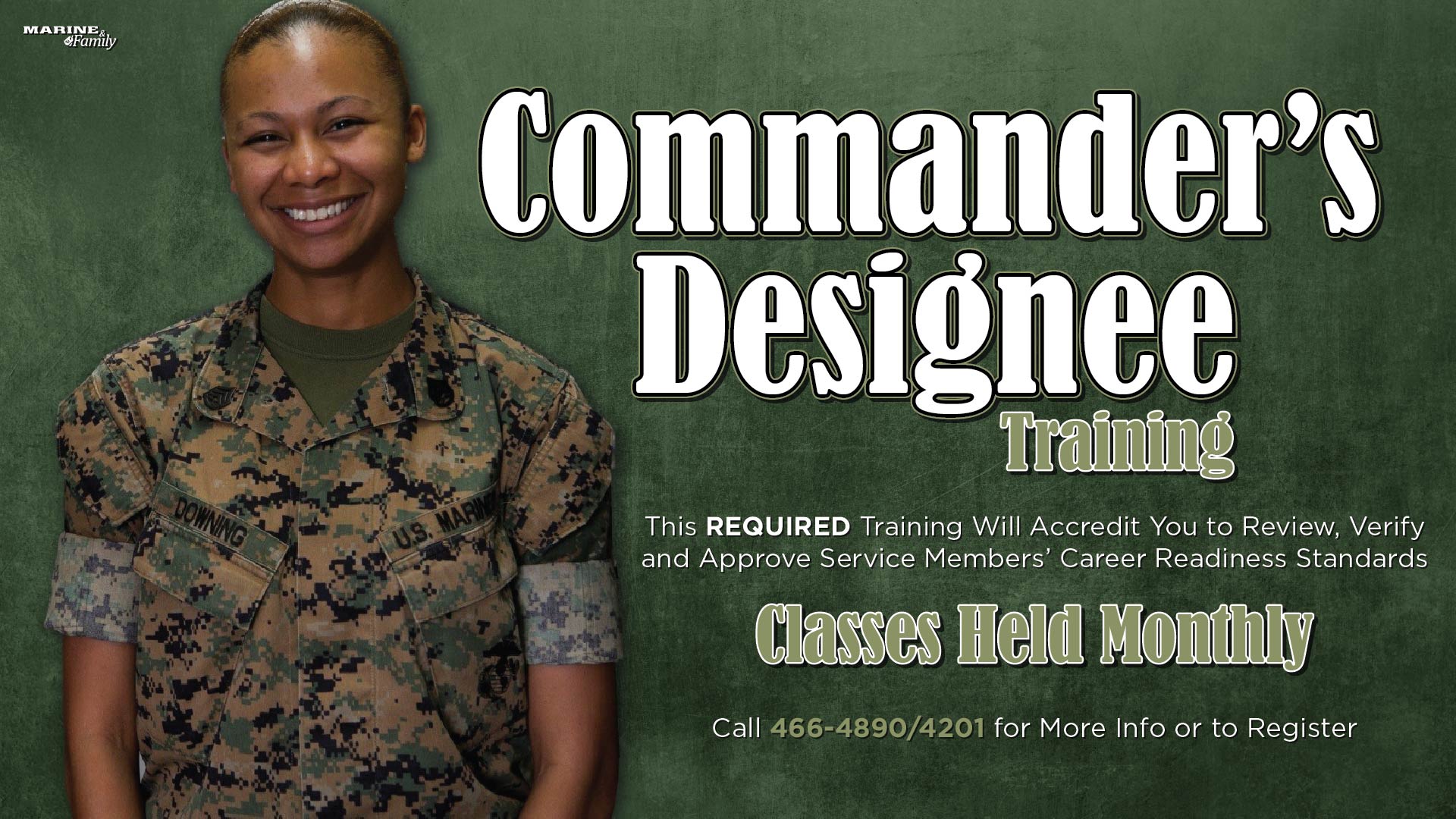 MCCS Commander's Designee Training
