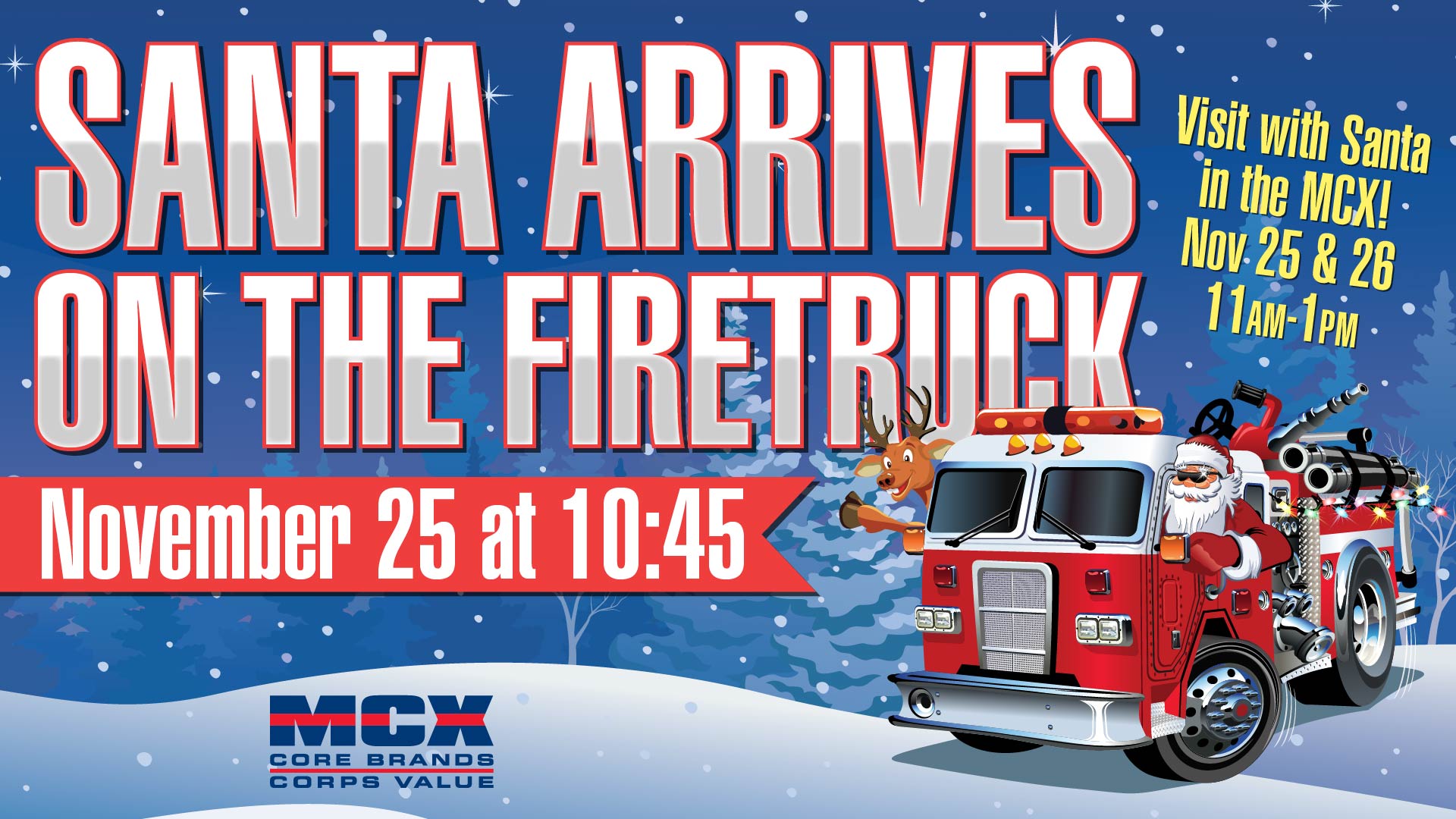 Cherry Point | Santa Arrives on the Fire Truck