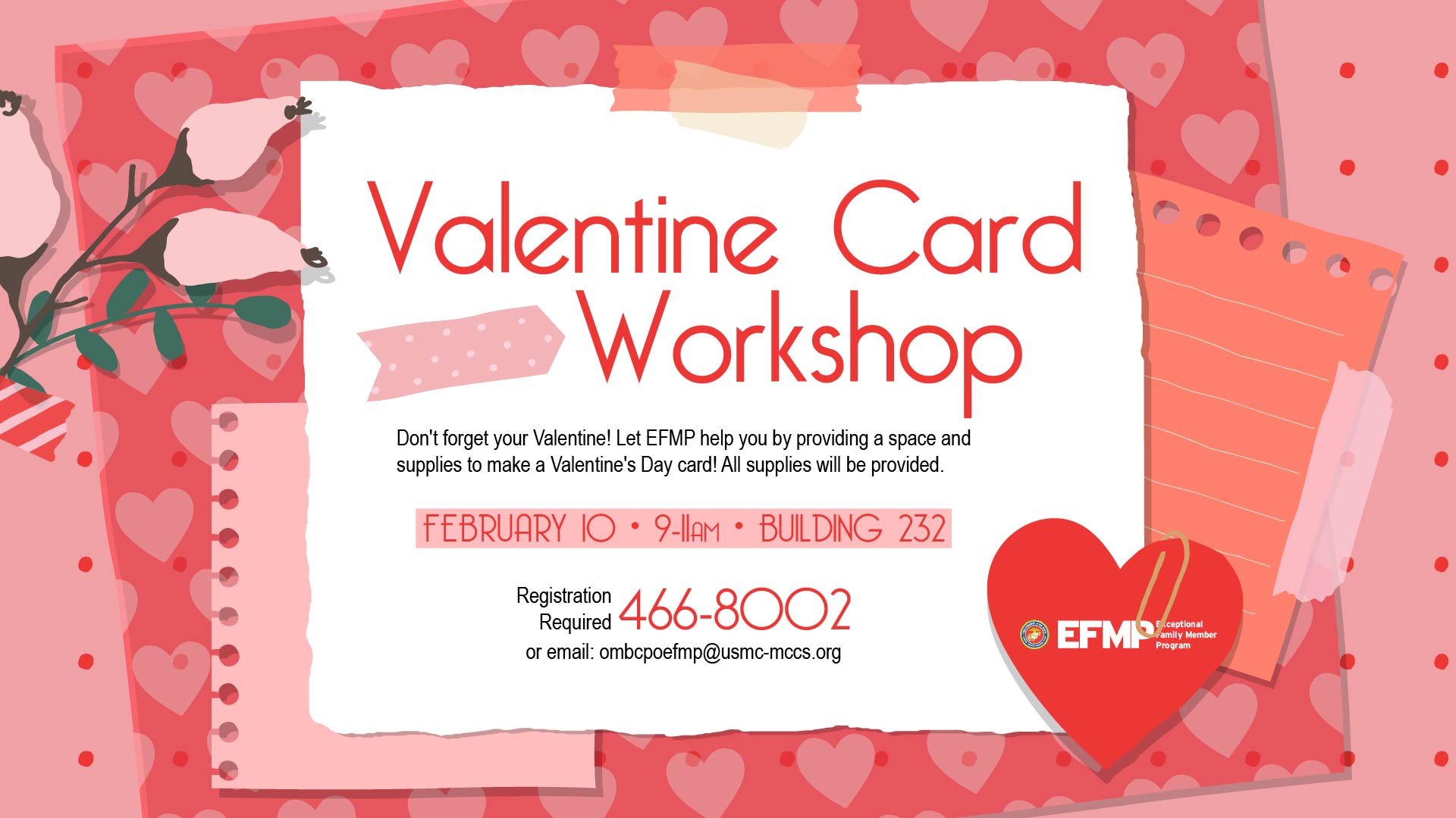 MCCS Valentine Card Workshop